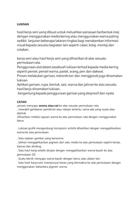 Bab 2 seni catan | PPTX