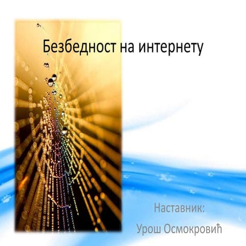 Bezbednost na internetu | PPTX