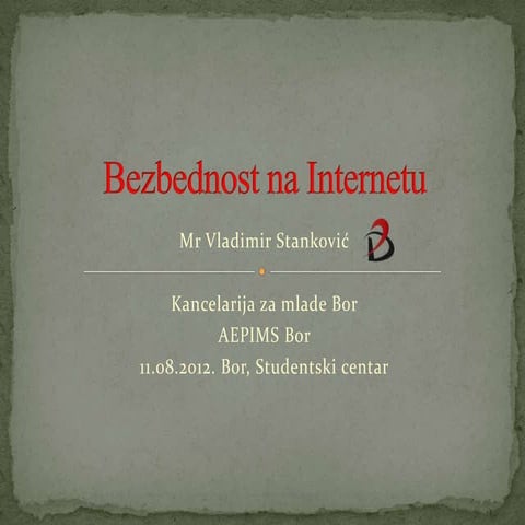 Bezbednost na internetu | PPTX