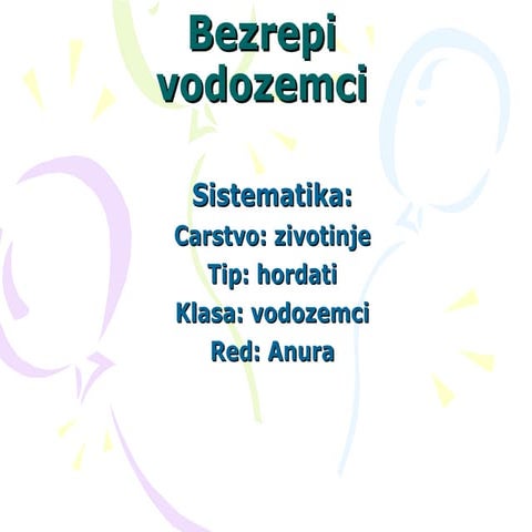 Bezrepi vodozemci | PPT