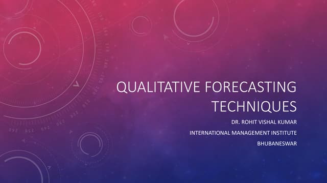 Bf 10 Qualitative Forecasting Pdf