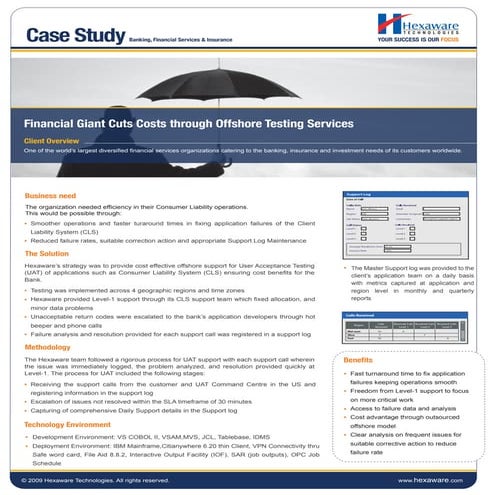 Case Study - Hexaware Technologies. | PDF