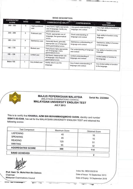 CERTIFICATE OF SPM | PDF