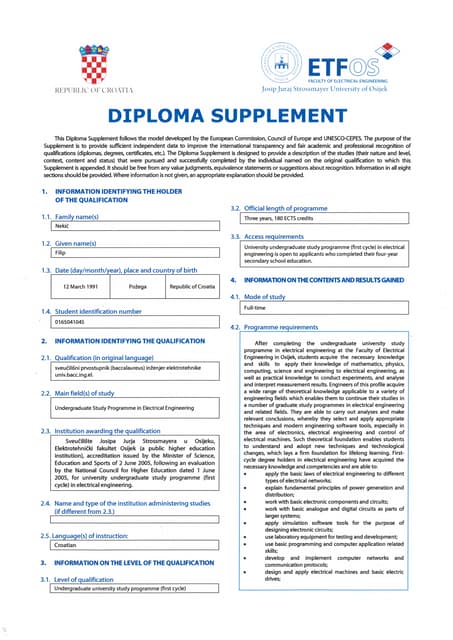 Diploma supplement (mag.ing.el) | PDF