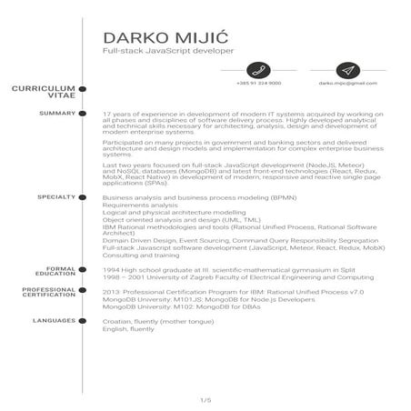Darko Mijić CV | PDF