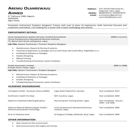lanre's CV2 | DOC
