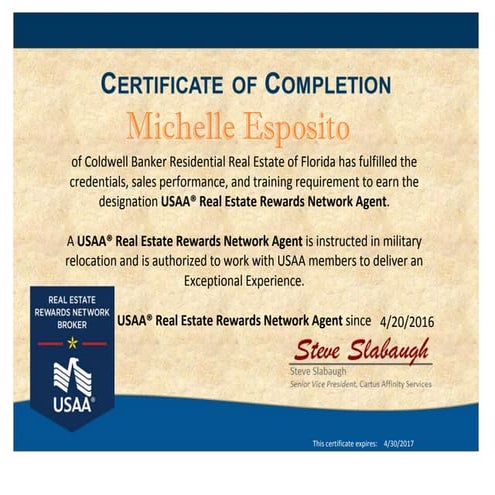 Michell-Esposito-USAA-Certificate-A | PPT