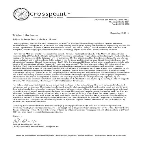 Reference Letter | PDF
