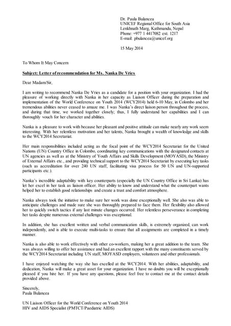 MSC RECOMMENDATION LETTER | PDF