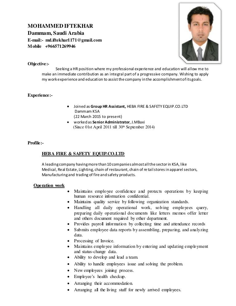 Mohammed Iftekhar Cv 