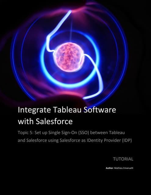 Salesforce Tableau Integration Guide | PDF