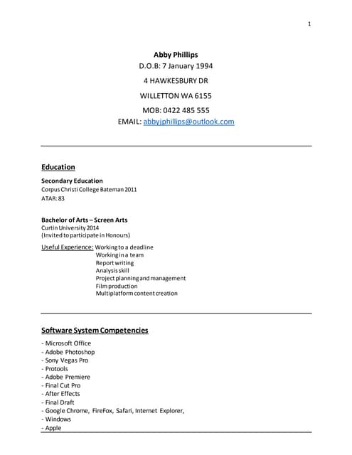 Current Resume 2 | PDF