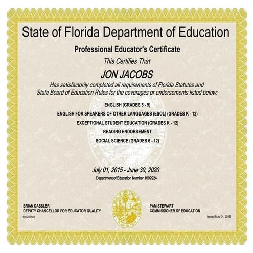 DOE Certificate | PDF