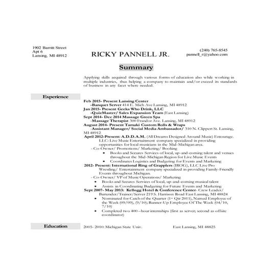 Resume Worksheet.11.20.13