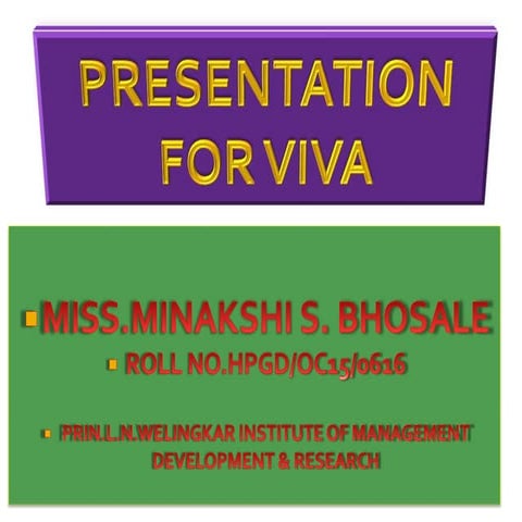MBA PRESENTATION & VIVA | PPTX