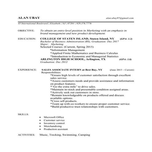 RESUME-Alan Ubay | PDF