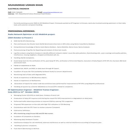 Usman khan Resume | DOC