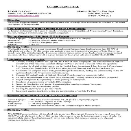 L Narayan's Resume | DOCX