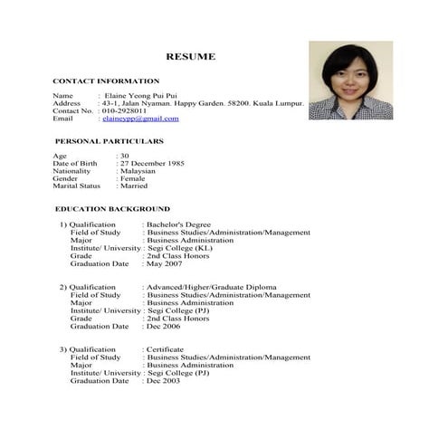 RESUME_May 2016 | PDF