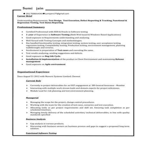 Sumi jain_Resume | DOC