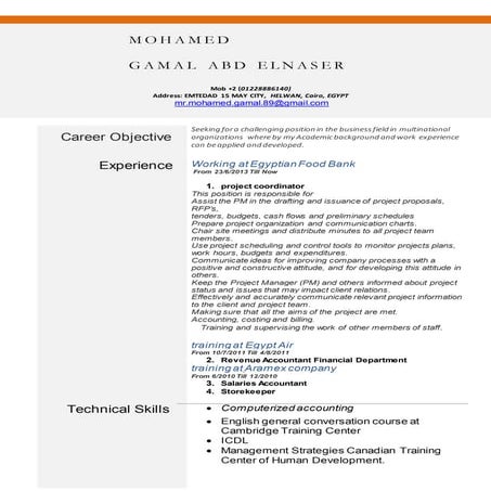 cv mohamed gamal new 1 | DOCX
