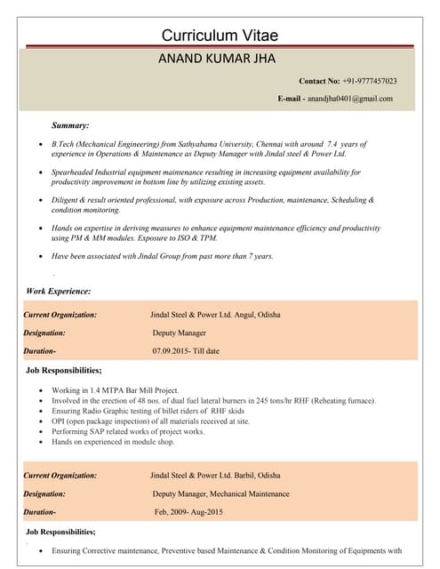 Dads CV | PDF