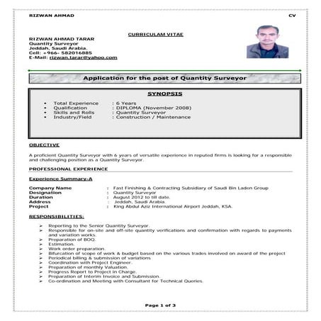 CV (Rizwan Tarar) | PDF