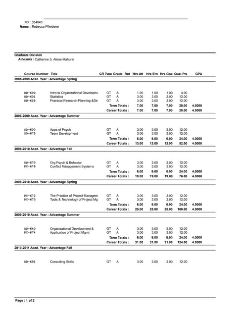 Transcript page 1 BS | PDF