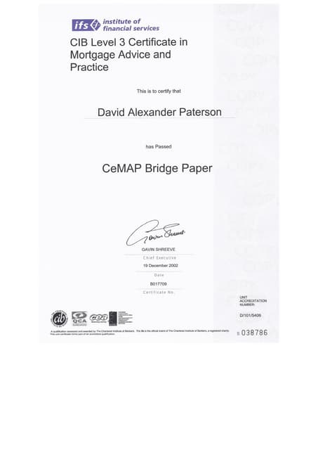 Dip FA Certificate | PDF