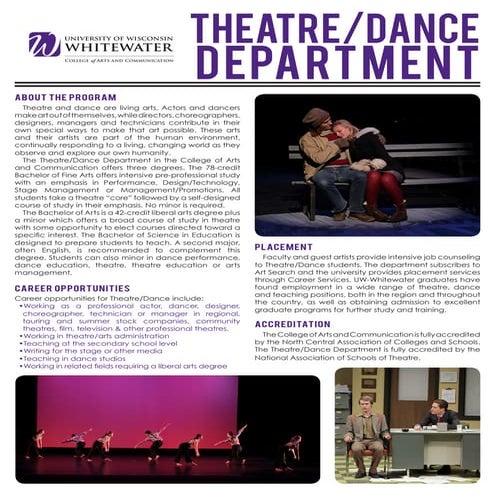 Fact Sheet Theatre Dance | PDF