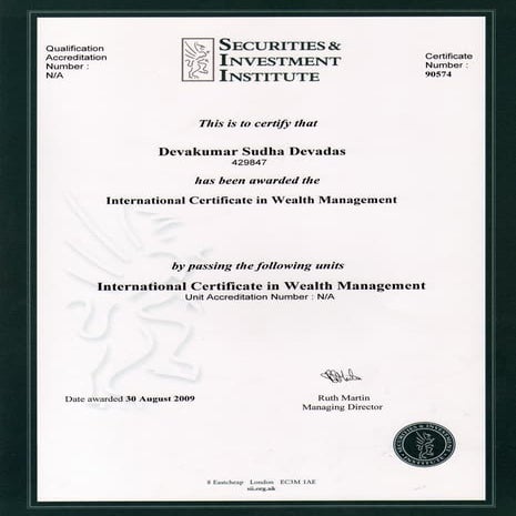 SSI Certificate | PDF