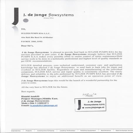 Appriciation Letter-JDJ | PDF