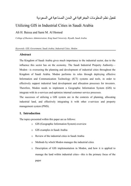 Application of GIS in Transportation Planning | PPTX