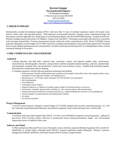 Gungor Academic CV | PDF