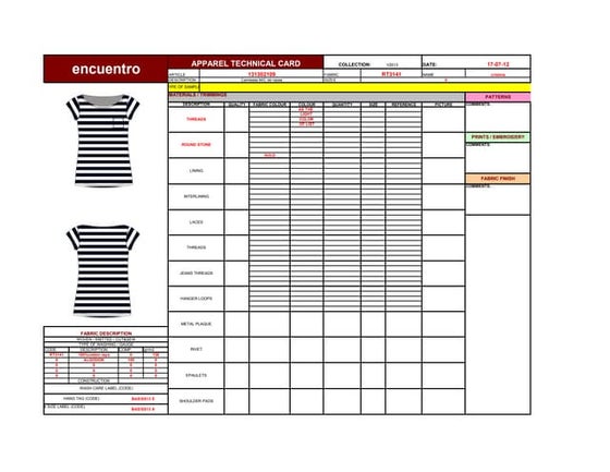 Tech pack eo17955 md | PDF