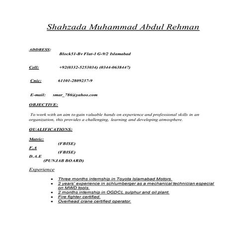 C V Abdul Rehman Pdf