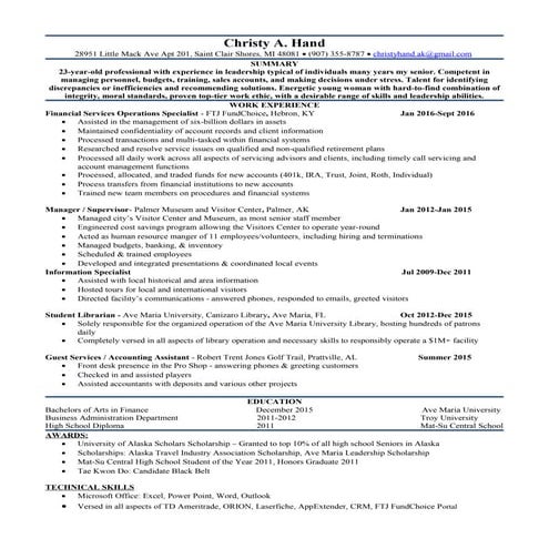 Ann resume 2016 | DOC