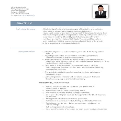 Praveen CV | PDF