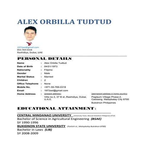 alex 2015 CV | PDF