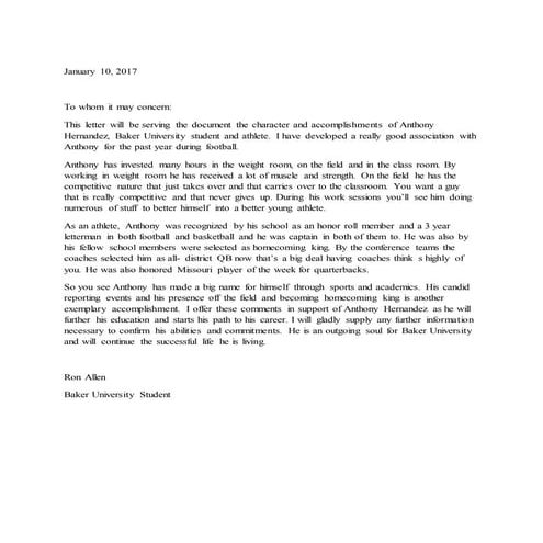 Letter Of Rec From Ron | DOCX