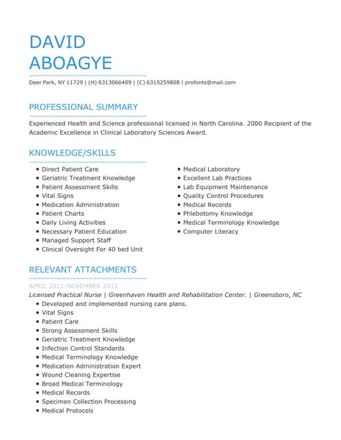 Resume brief | DOCX