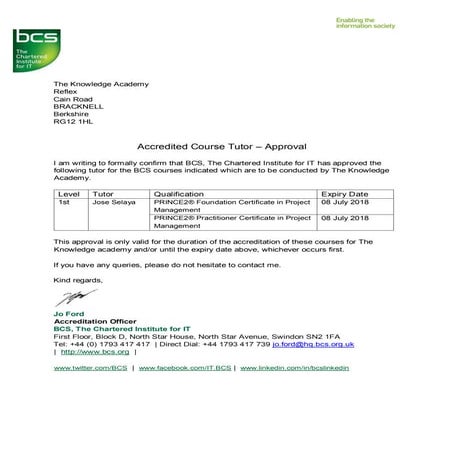 Approve course tutor P2 exp 080718 | PDF