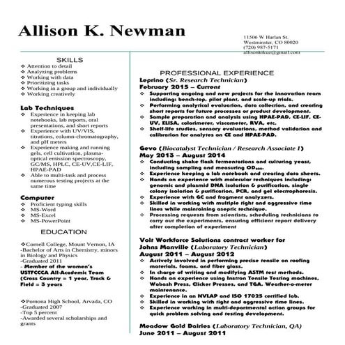 Allison_Newman_Resume_2016 | DOC