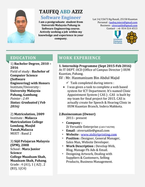 Tasbeeh Jan CV | PDF