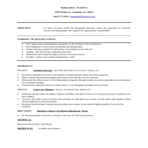 Rita Resume | DOCX