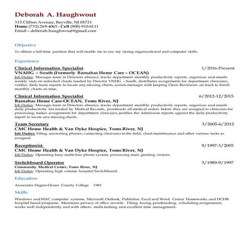 Dennis Ryan Resume | ODT