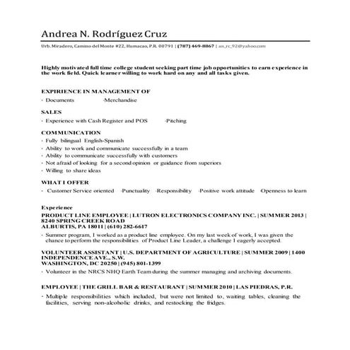 Araceli Villarreal Resume 0316 | PDF