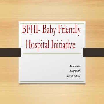 Baby Friendly Hospital Initiative (BFHI Ten Successful Steps) | PDF