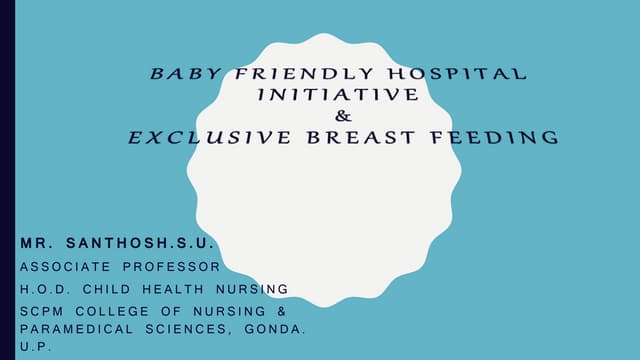 Baby Friendly Hospital Initiative (BFHI Ten Successful Steps) | PDF