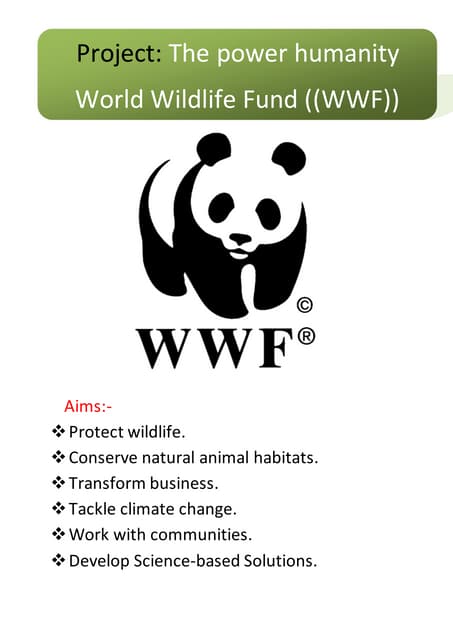 World wildlife fund (wwf) | PPT